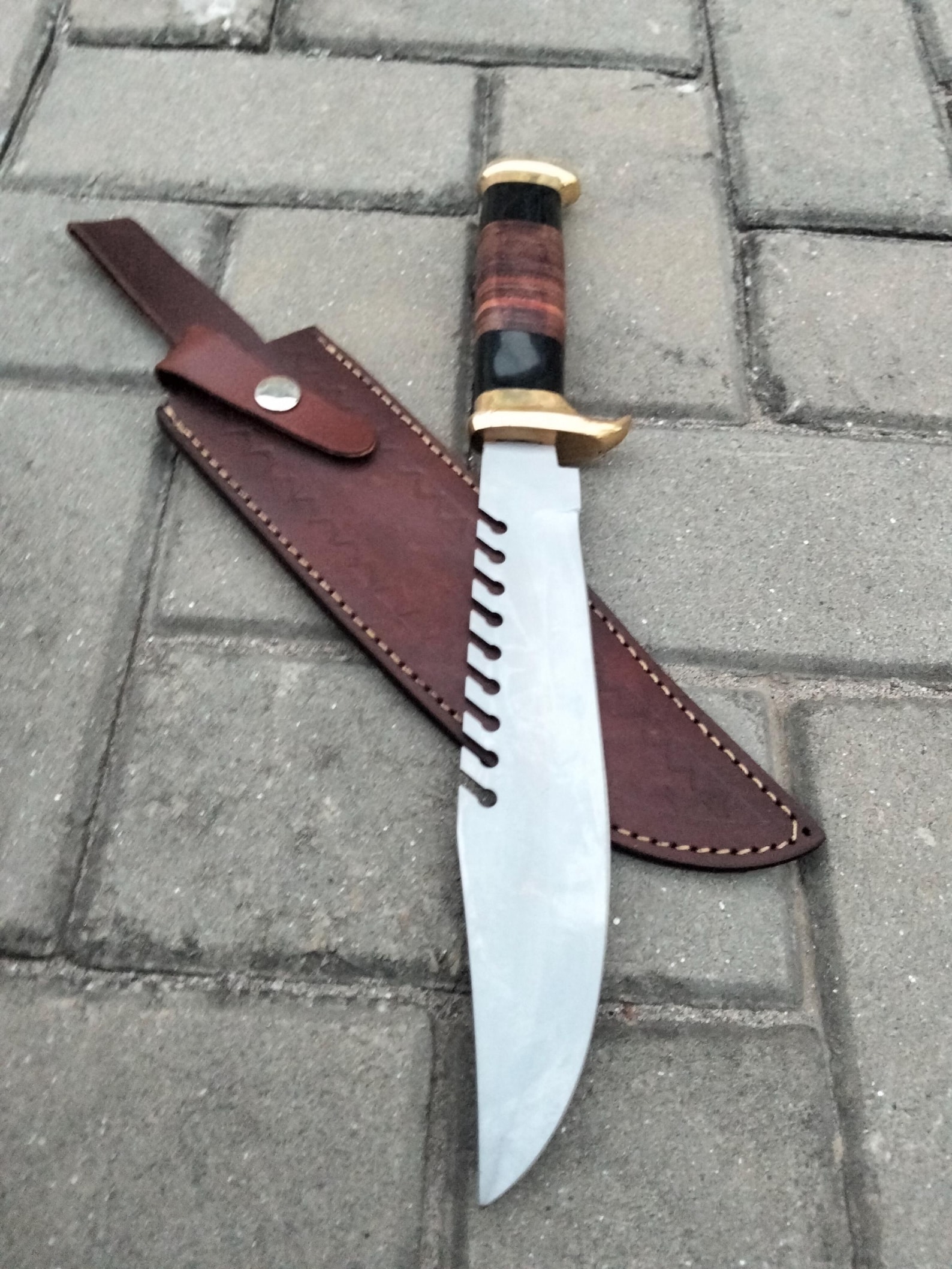 Handmade Outback Knife With Leather Sheath, Rustic Display Piece - Etsy