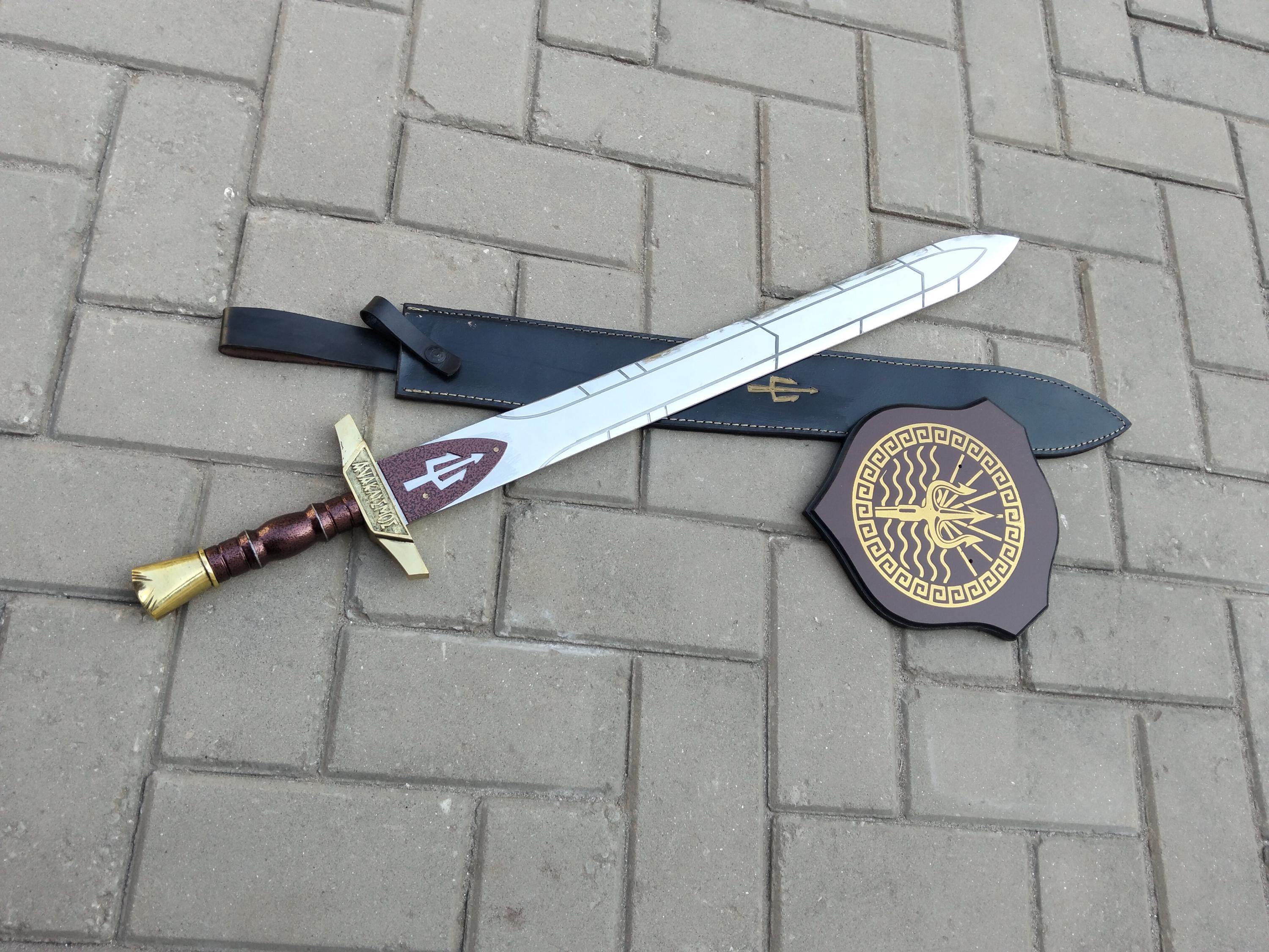 Handmade Percy Jackson Riptide Sword Replica – Celestial Bronze, Wall ...
