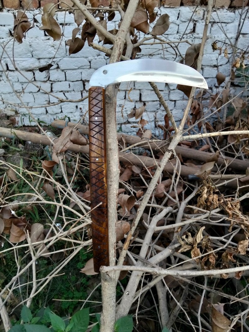 Handmade Kama Knife – Traditional Harvest Tool, Rustic Garden Implement ...