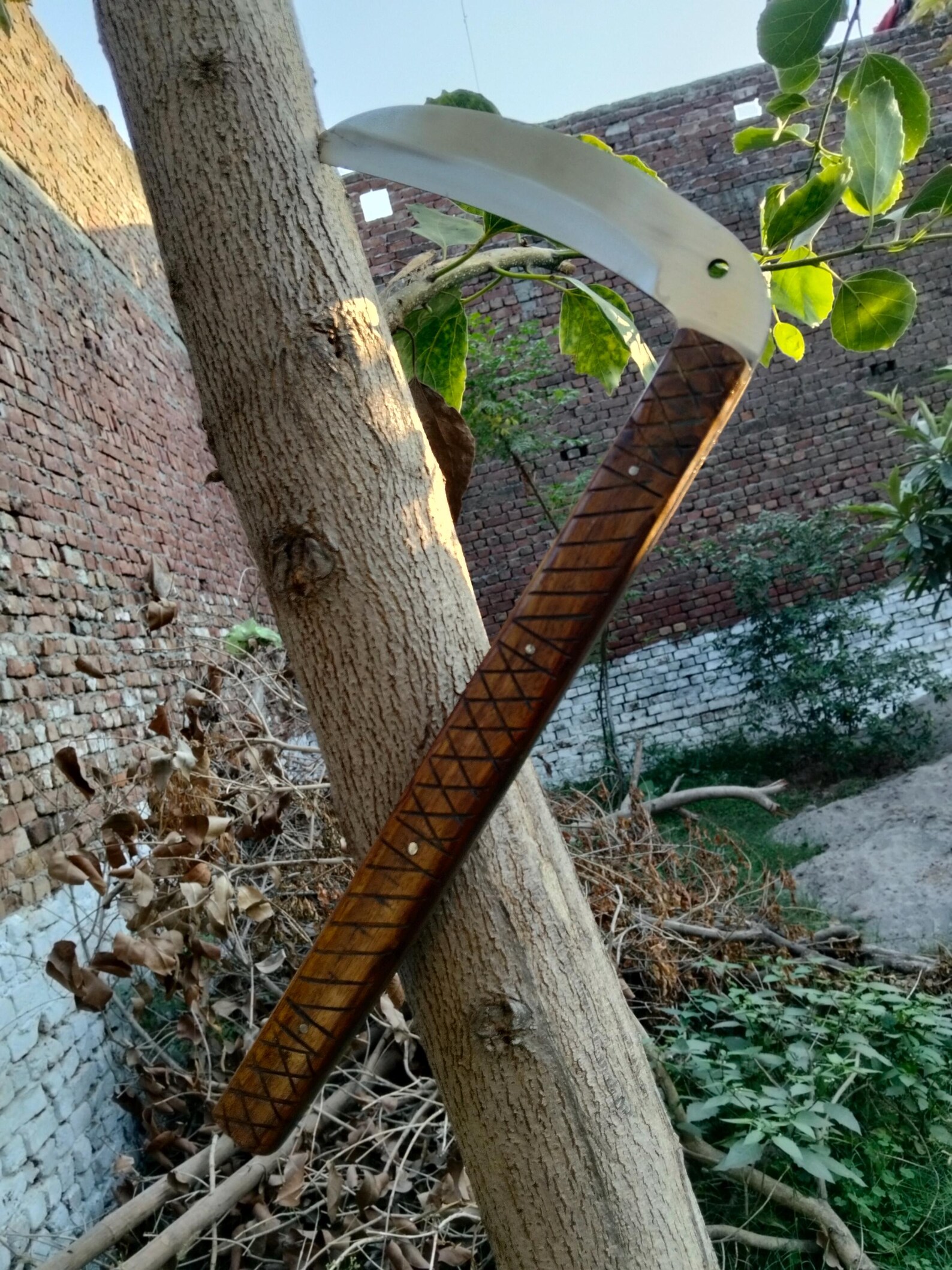 Handmade Kama Knife – Traditional Harvest Tool, Rustic Garden Implement ...