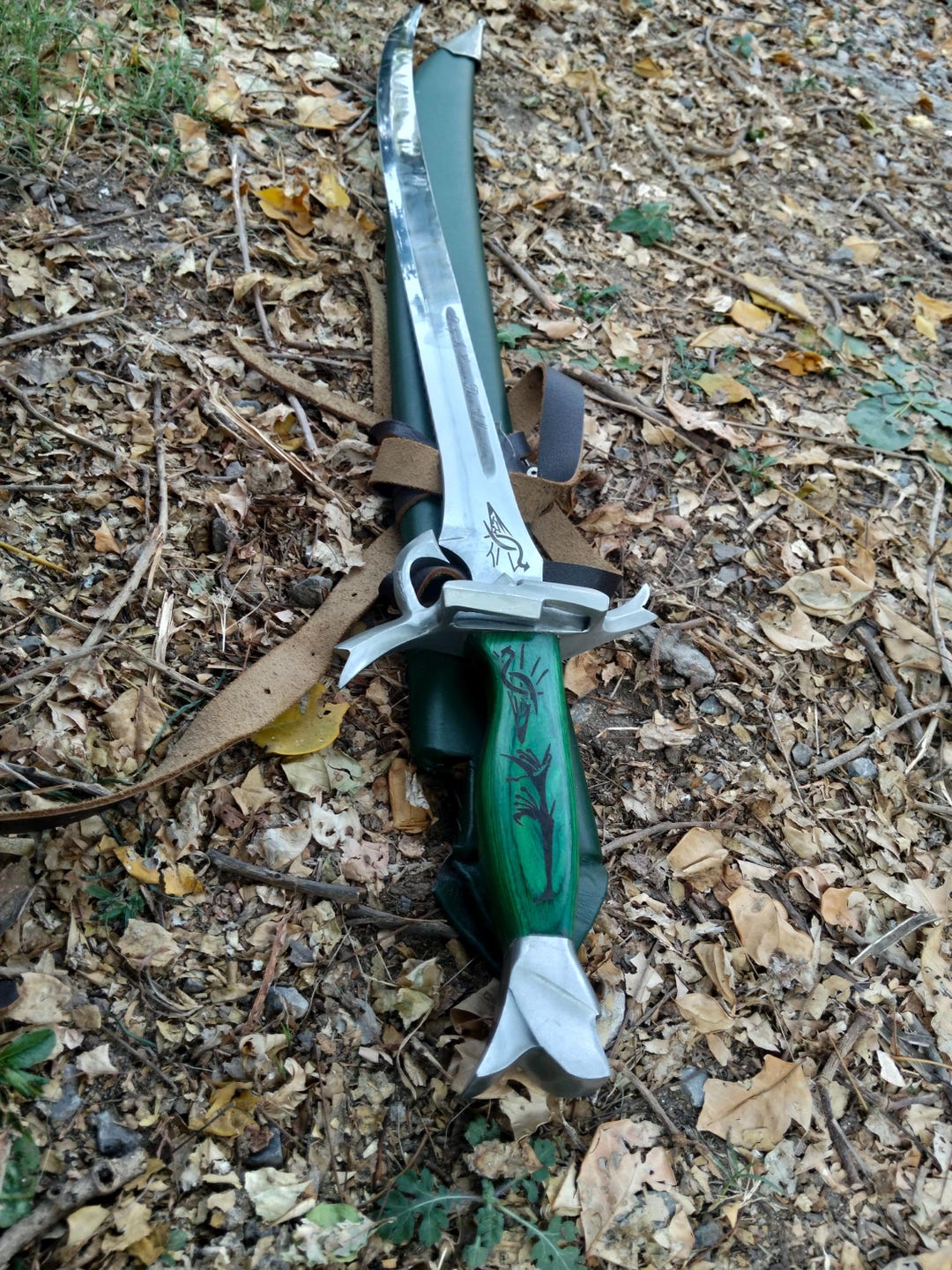 Hand Forged Wheel of Time Sword: Heron Marked Steel, Norse Viking Style ...