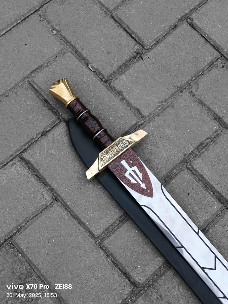 Handmade Percy Jackson Riptide Sword_celestial Bronze Replica.fantasy Camp Half- Blood Sword ...
