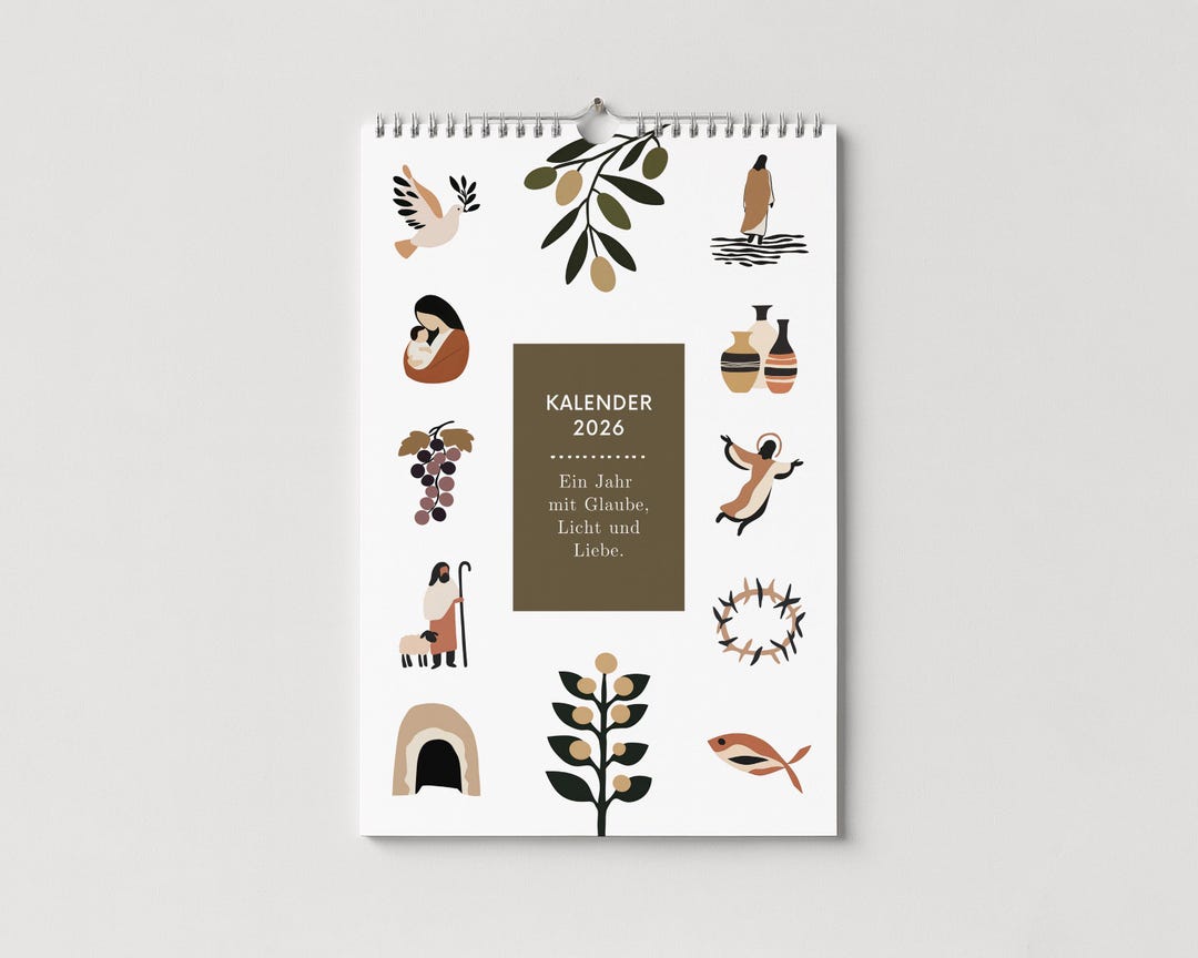Christlicher Moderner Kalender 2026 Mit Bibelgrafiken & Versen ...