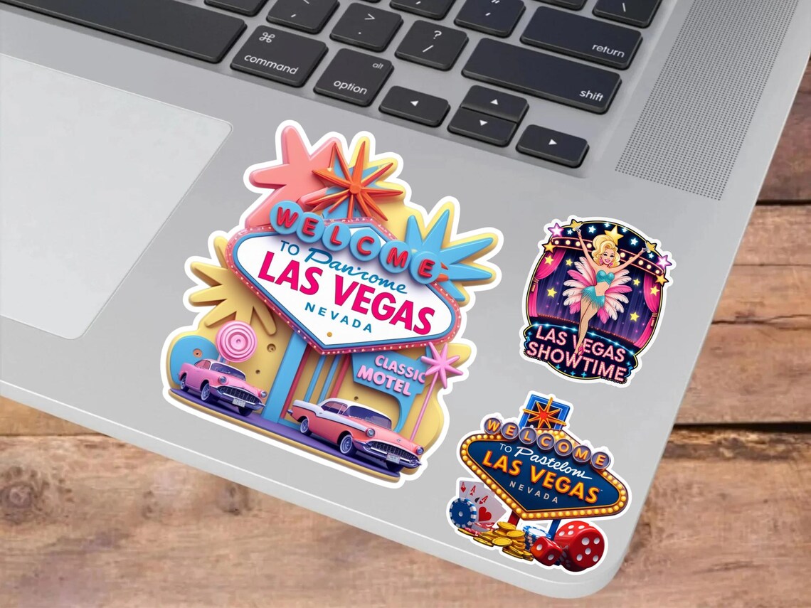 Las Vegas Sticker Bundle 181 Pngs Casino Neon Signs, Showgirls (digital ...