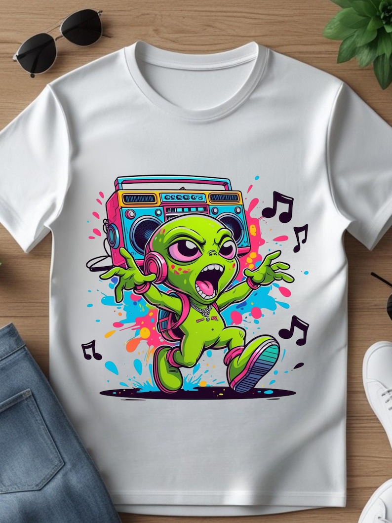 Alien Boombox Design Clipart Bundle Music Alien Clipart Alien Boombox ...