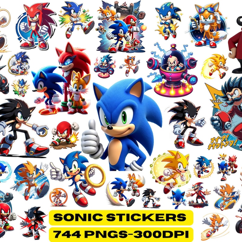 Sonic Stickers - Etsy