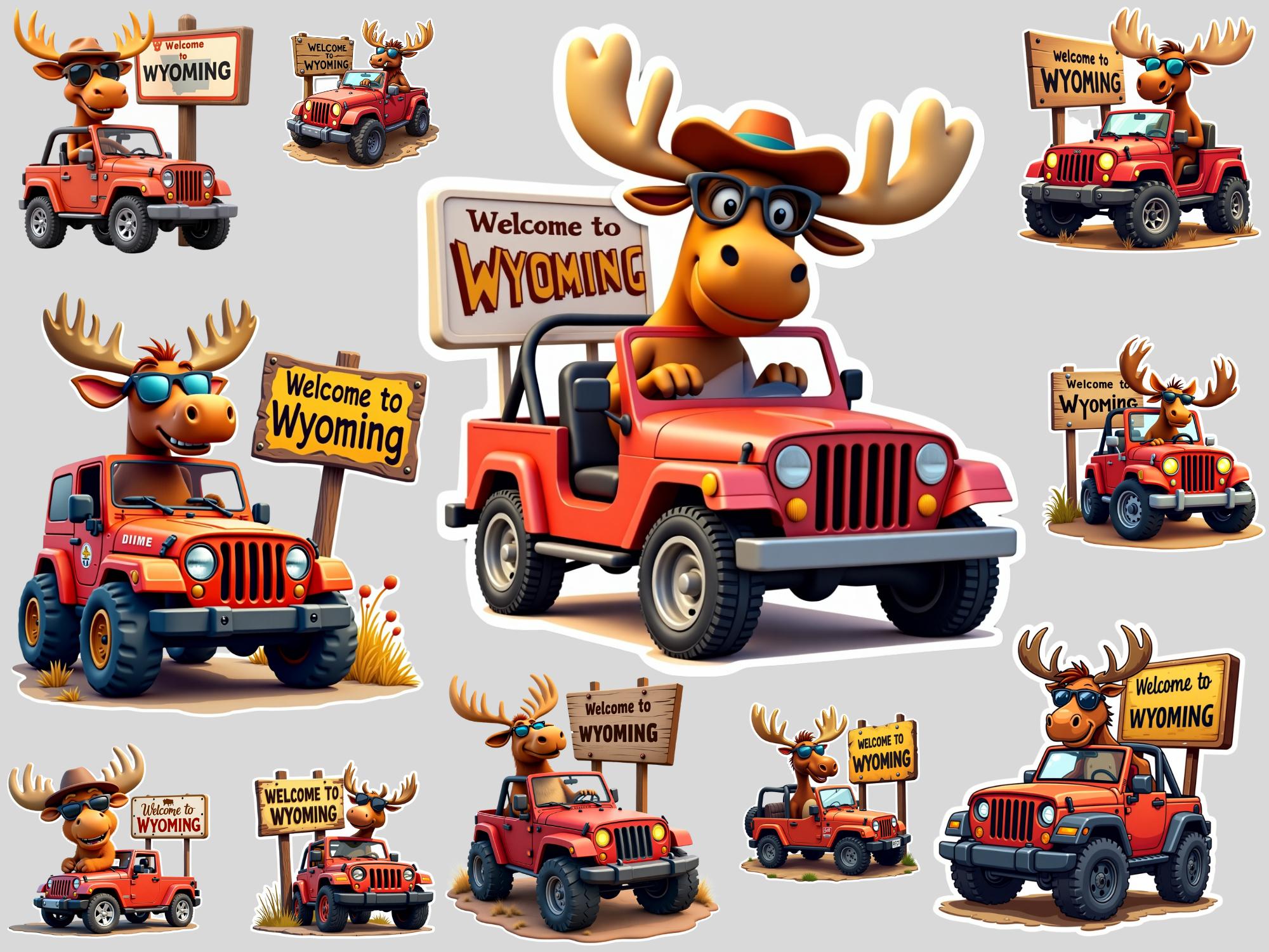 Wyoming Sticker Car Mega Pack 137 Sticker , Wildlife & Travel Stickers ...