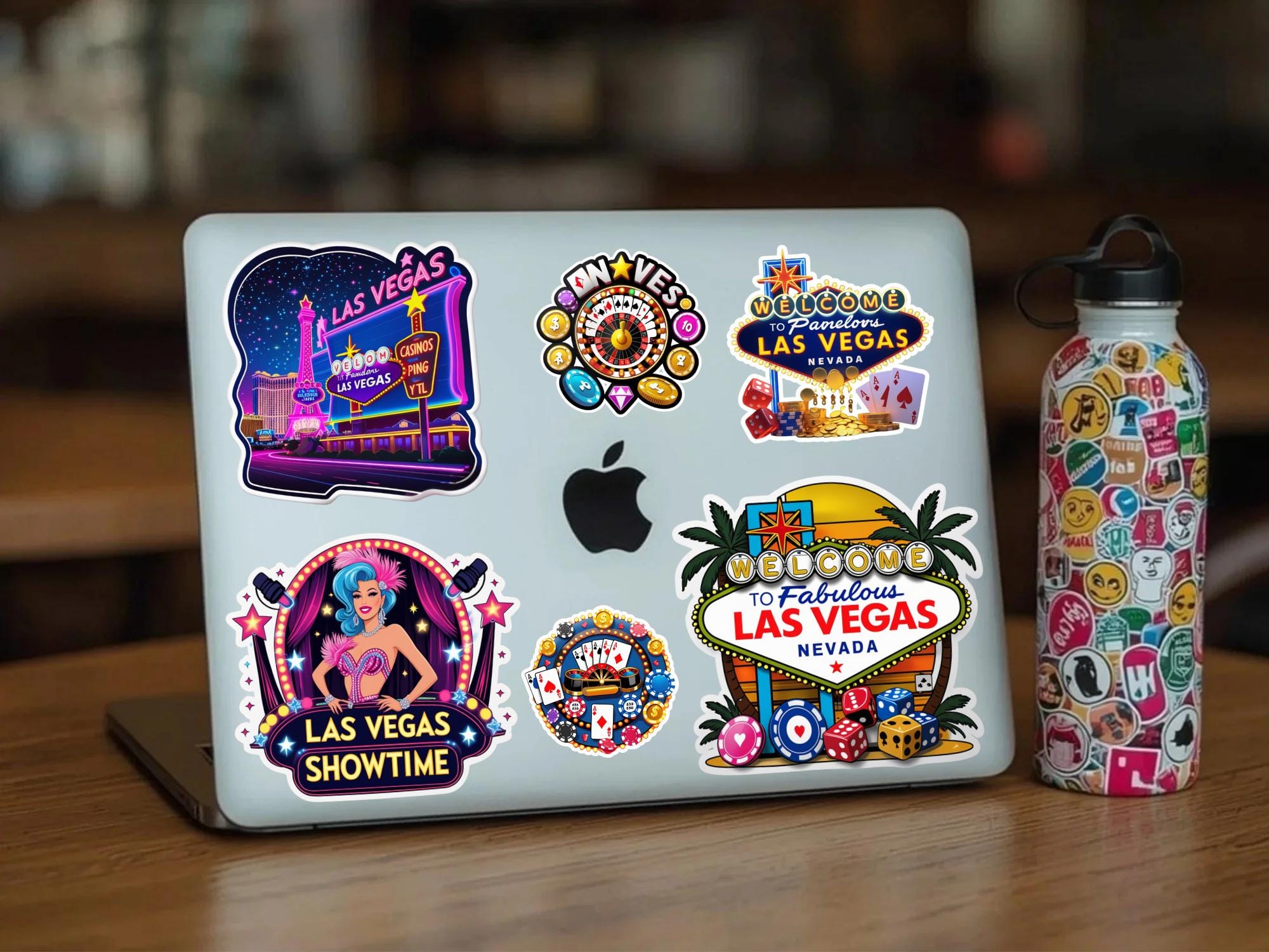 Las Vegas Sticker Bundle 181 Pngs Casino Neon Signs, Showgirls (digital ...