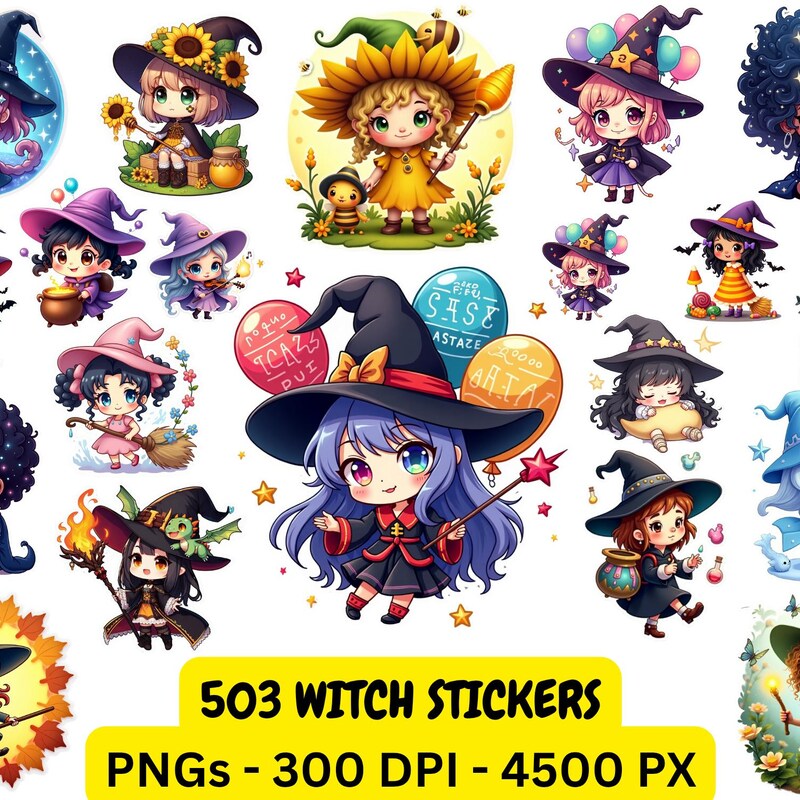 Witch Stickers - Etsy