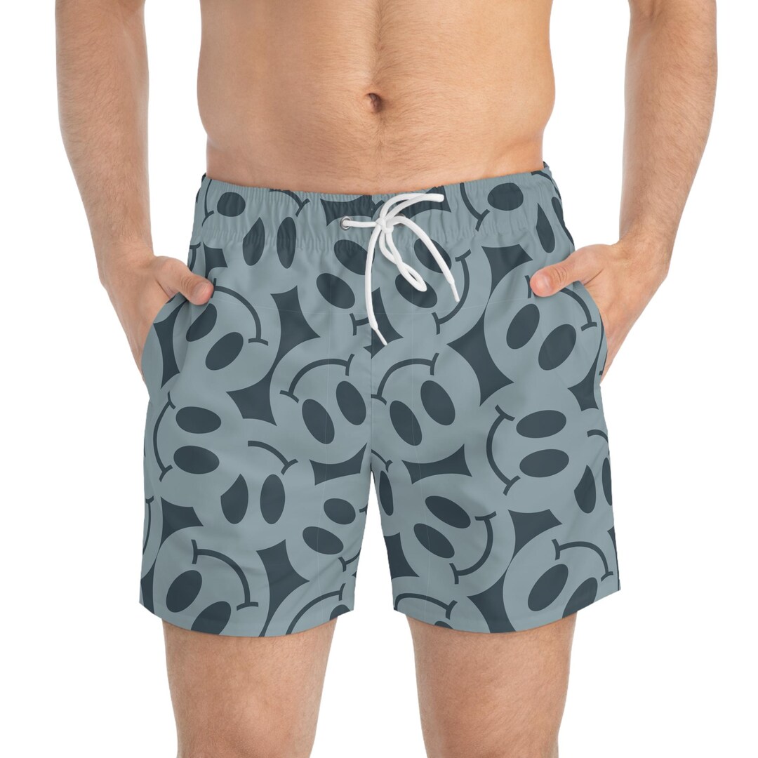 Smiley Swim Trunks, Happy Face Beach Shorts, Fun Emoji Board Shorts ...