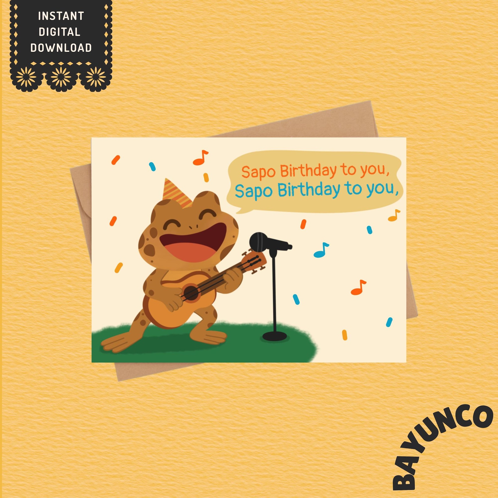 Funny Spanglish Frog Birthday Card – Sapo Birthday Printable | Cute ...