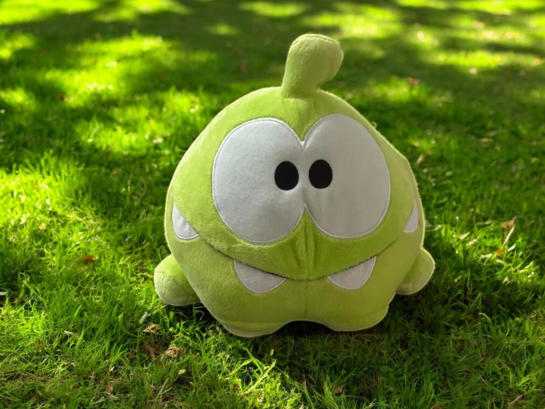 Cut the Rope Plush – 20cm Green Om Nom Toy – Cute Game-inspired Plushie ...