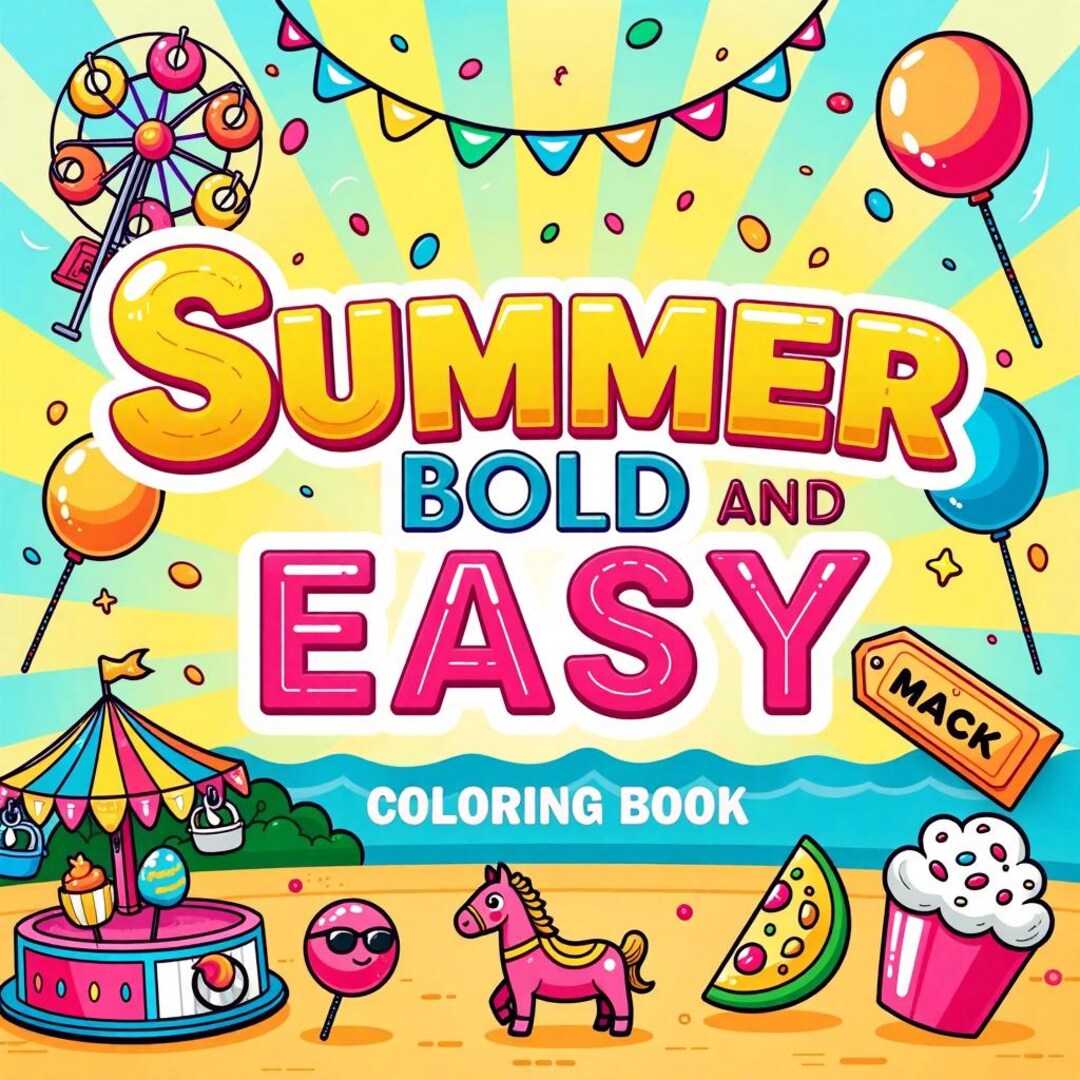 252 Bold and Easy Summer Coloring Book Pages – Perfect for Kids ...