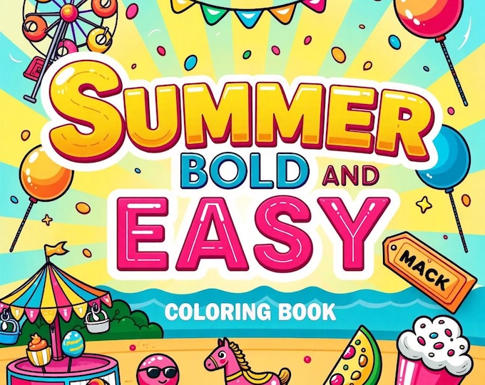 52 Bold and Easy Summer Coloring Pages - Etsy Canada