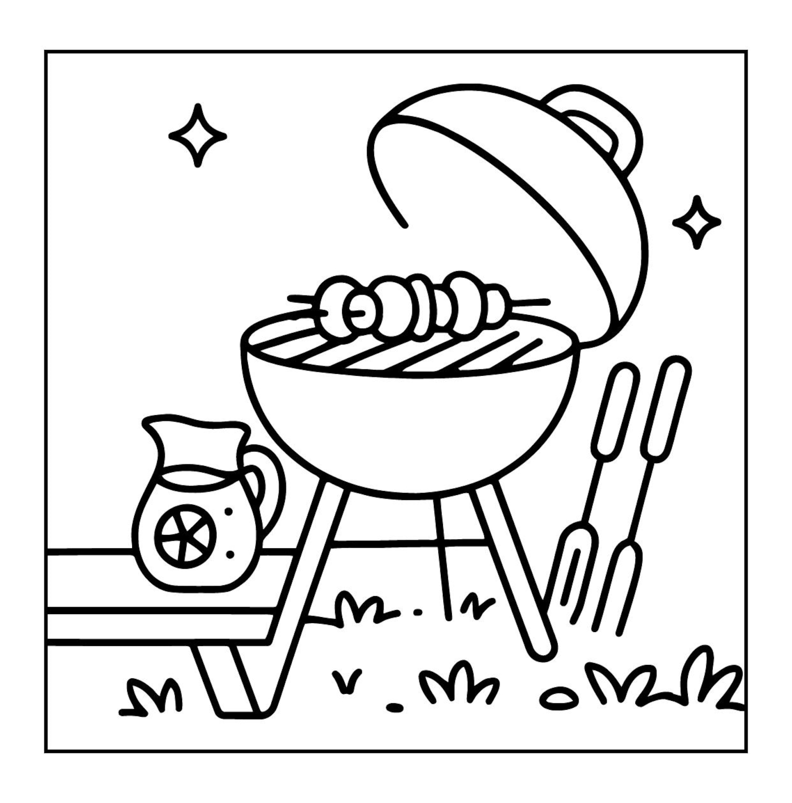 52 Bold and Easy Summer Coloring Pages - Etsy UK