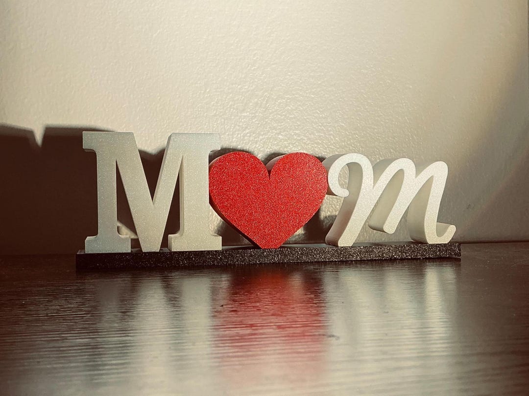 3D Printed Mother's Day Gift | Mom With Heart - Etsy