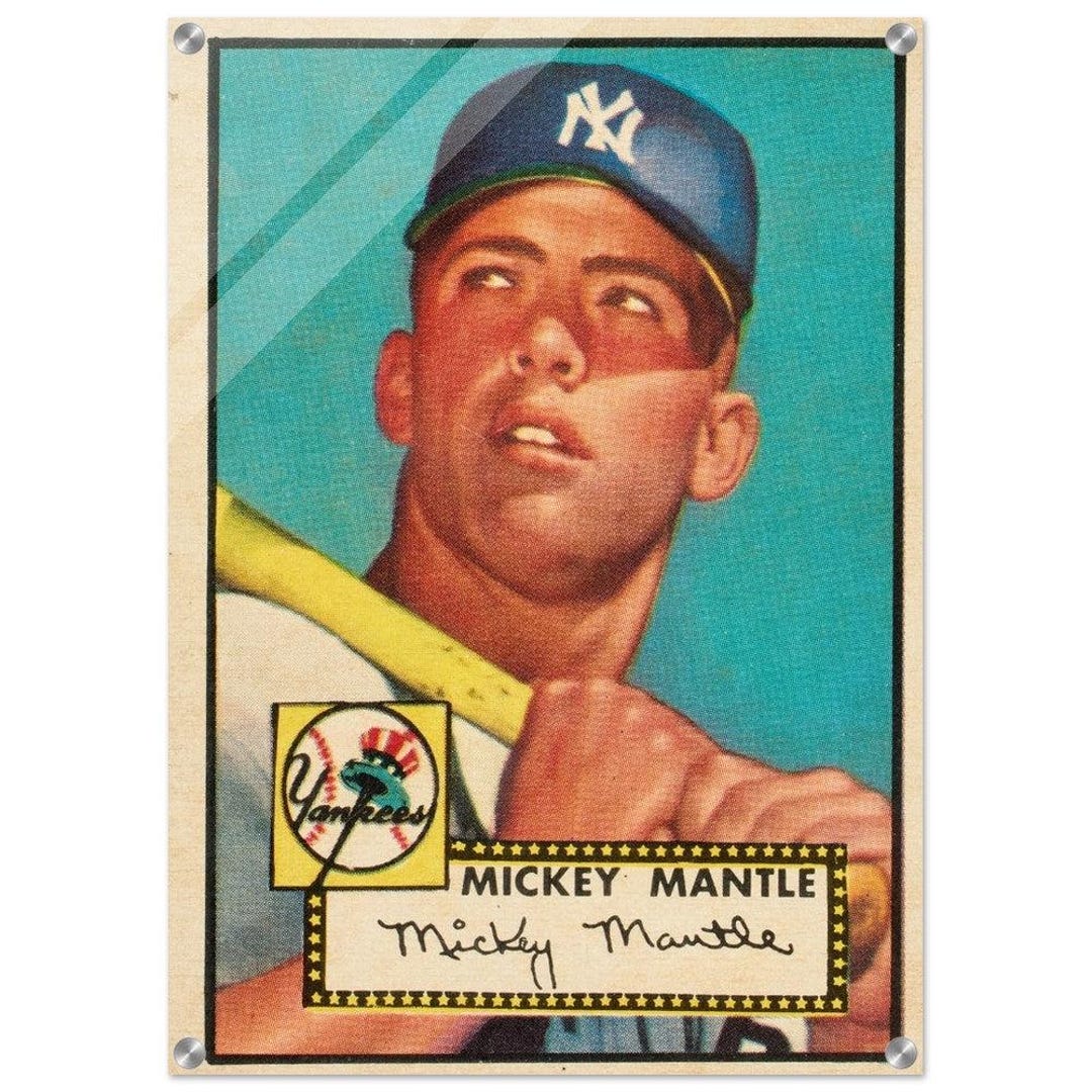 1952 Topps Mickey Mantle Rookie Acrylic Print Card Art - Etsy Canada