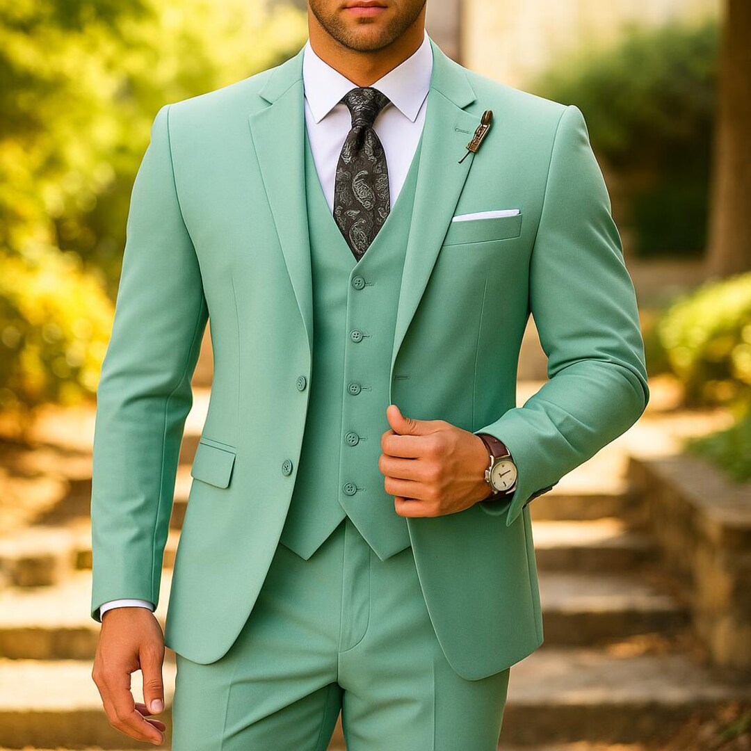 Men's Custom Made to Measure Suit | Slim Fit Wedding Prom Tuxedo ...