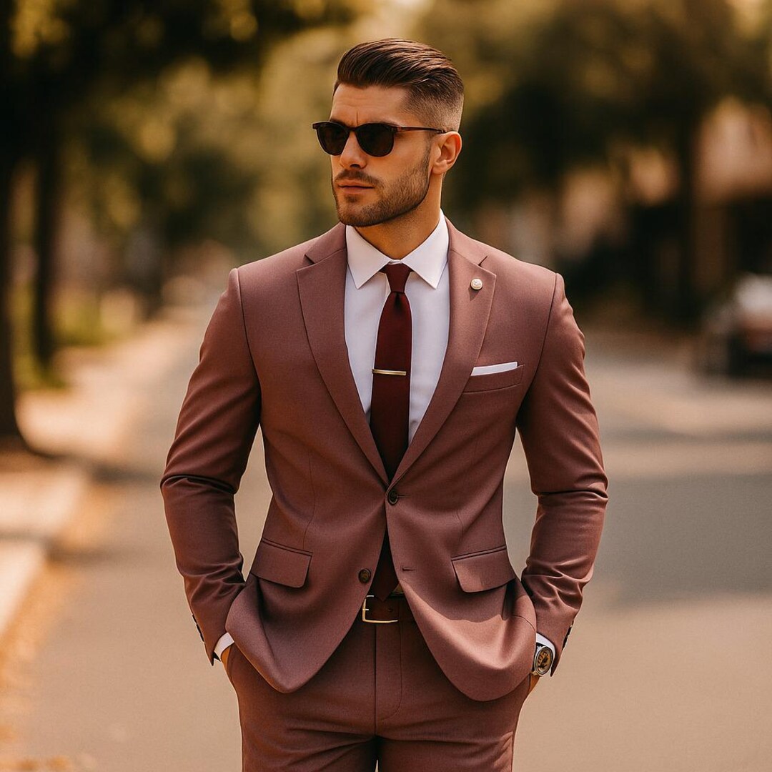 Rose Pink 2 Piece Suit for Men | Premium Groom & Party Wear | Stylish ...