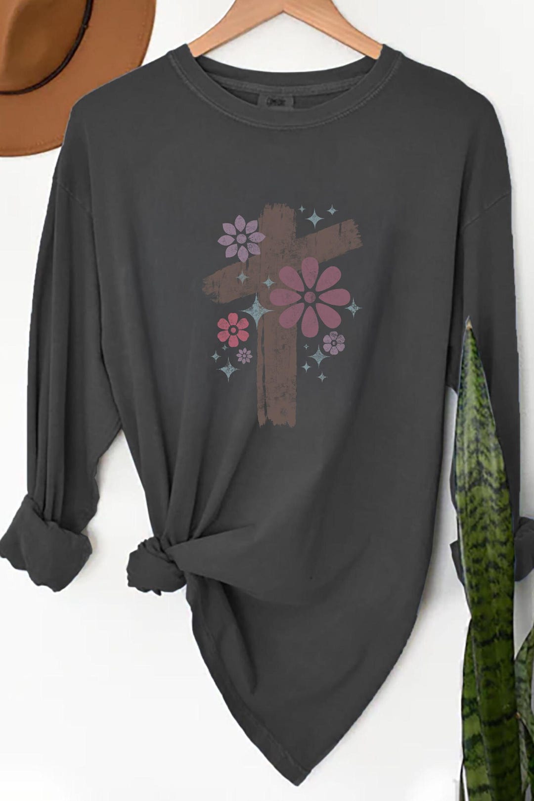 Comfort Colors® Vintage Retro Pastel Christian Short Long Sleeve Shirt ...