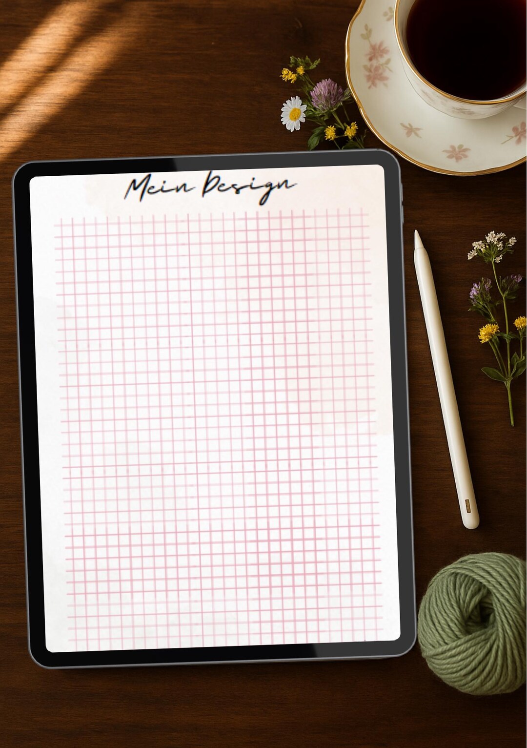 Design Template for Knitting Patterns – Pale Pink Design – Knitting ...