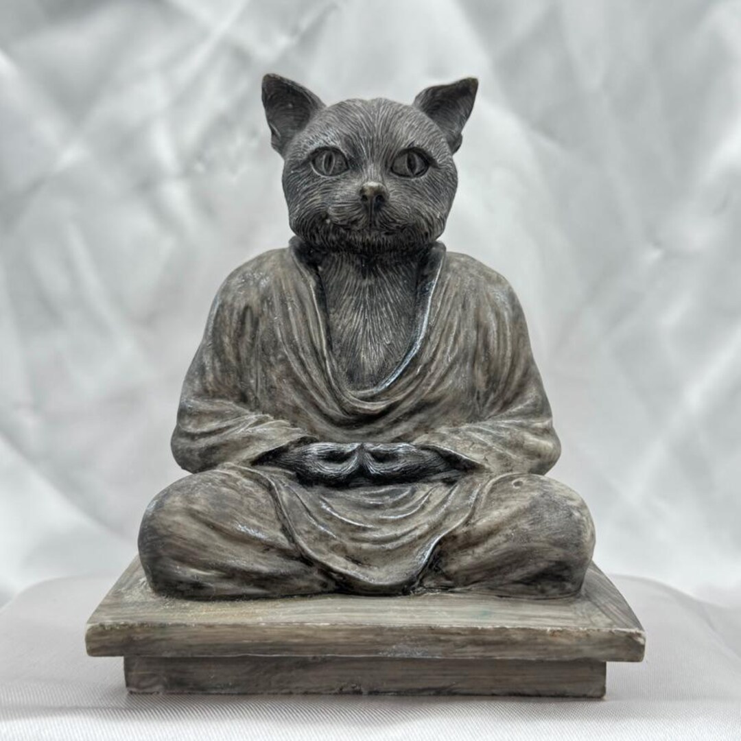1996 Namaste Kitty Figurine – Meditating Buddha Cat by Accoutrements - Etsy