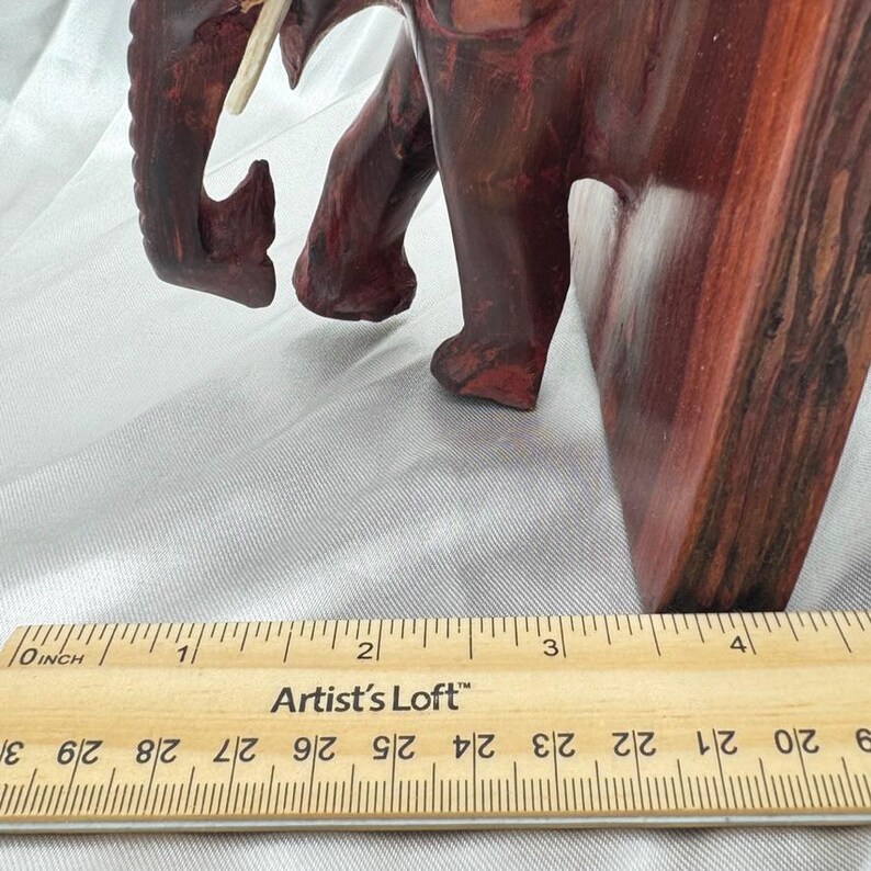 Late 20th Century Hand-carved Elephant Bookends – Safari Folk Art ...