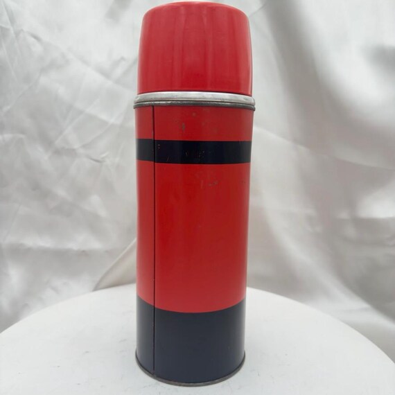 1950s–1970s Aladdin Red Plaid Picnic Set — Thermos, S… - Gem