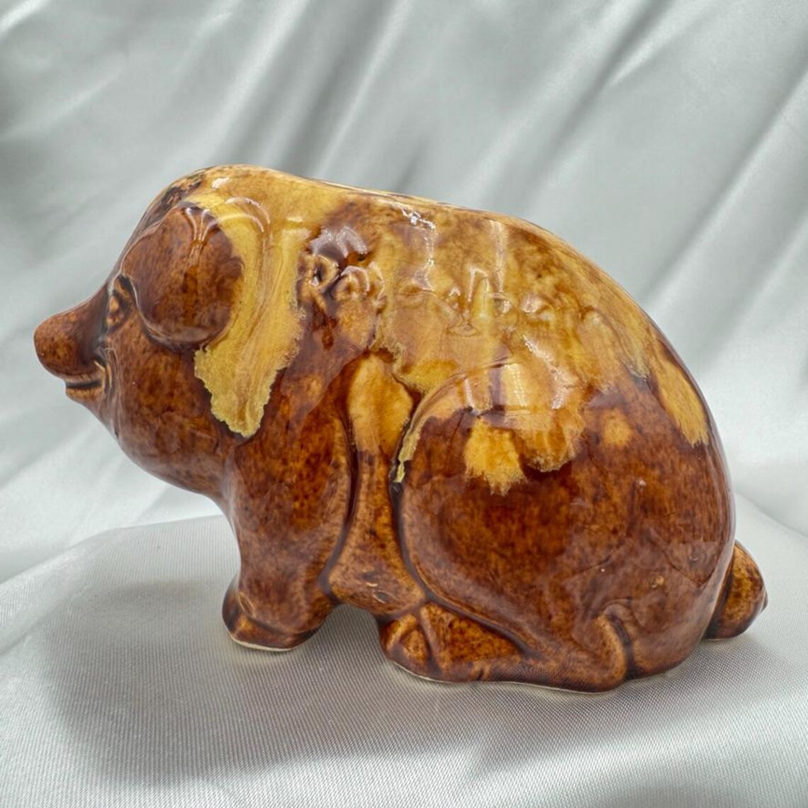 Vintage 1930s Ceramic "razor Bank" Piggy Bank – Drip Glaze Razorback ...