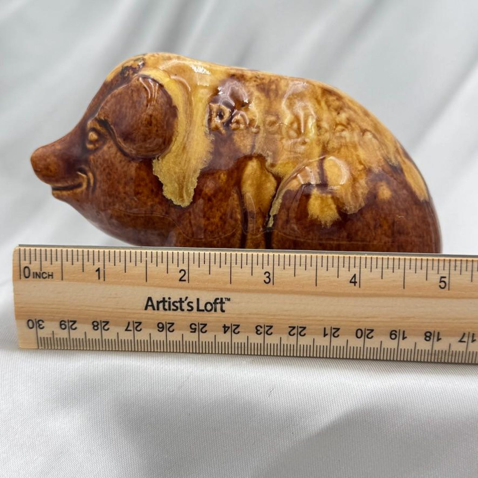 Vintage 1930s Ceramic "razor Bank" Piggy Bank – Drip Glaze Razorback ...