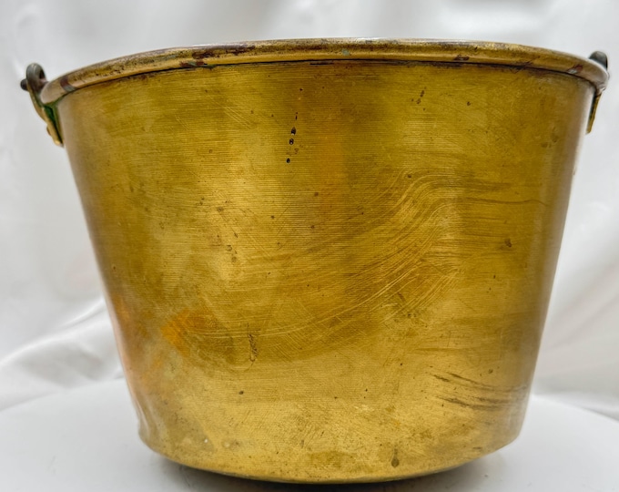 Antique Ansonia Brass Bucket – H.W. Hayden 1868 Patent, Original Patina ...