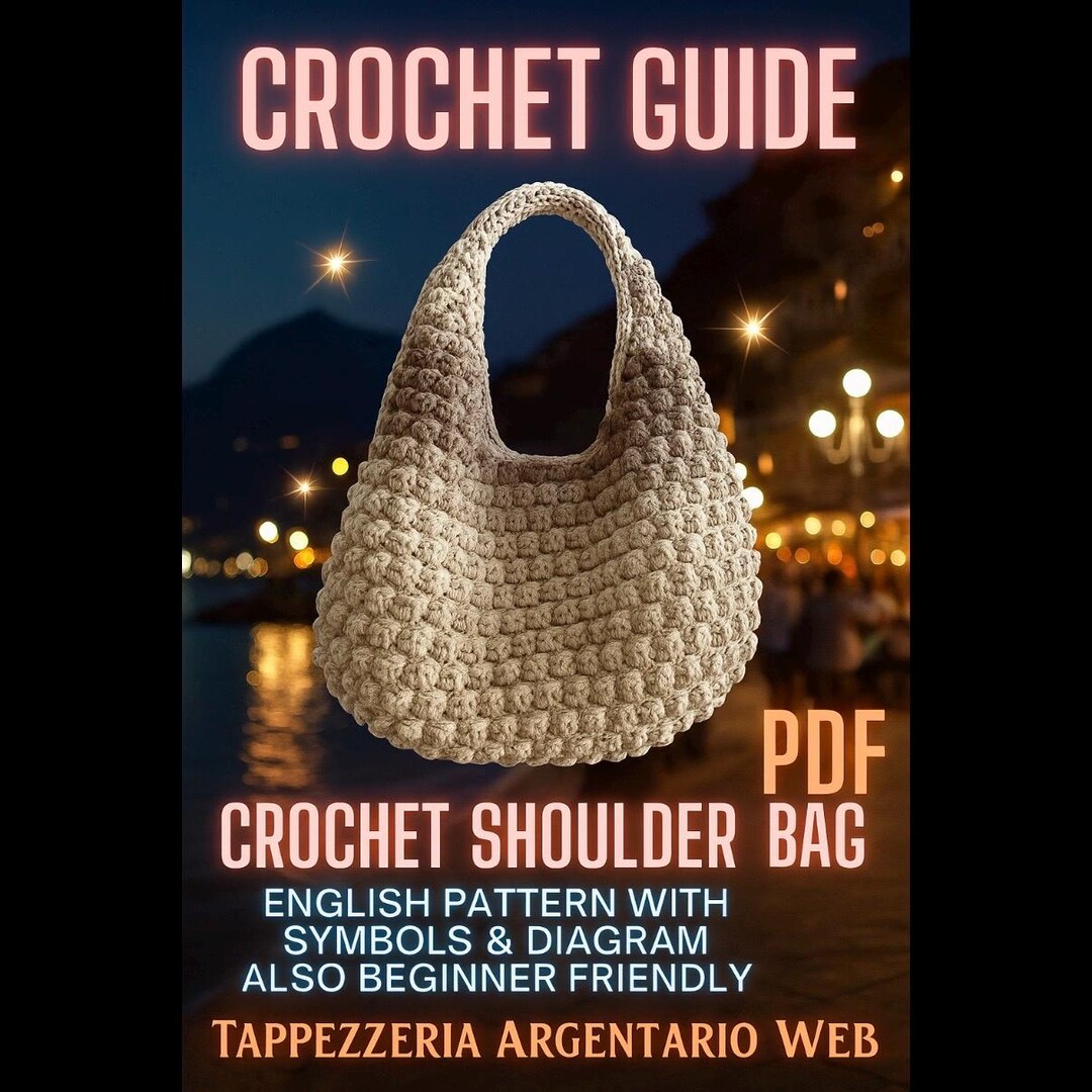 Crochet Shoulder Bag Pattern PDF – Coastal Style Purse Tutorial With ...