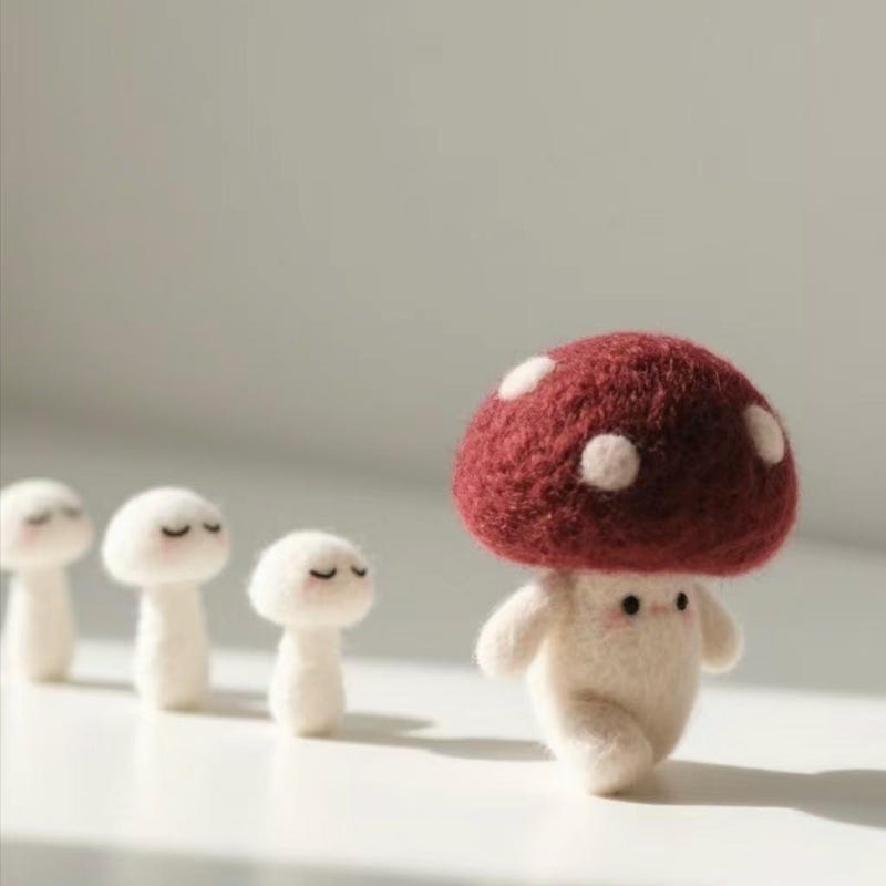 Felted Mini Mushrooms - Etsy