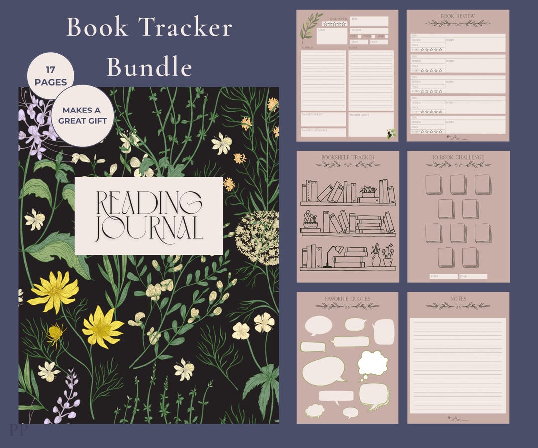 Printable Reading Journal | Book Tracker PDF | Book Log | Reading ...