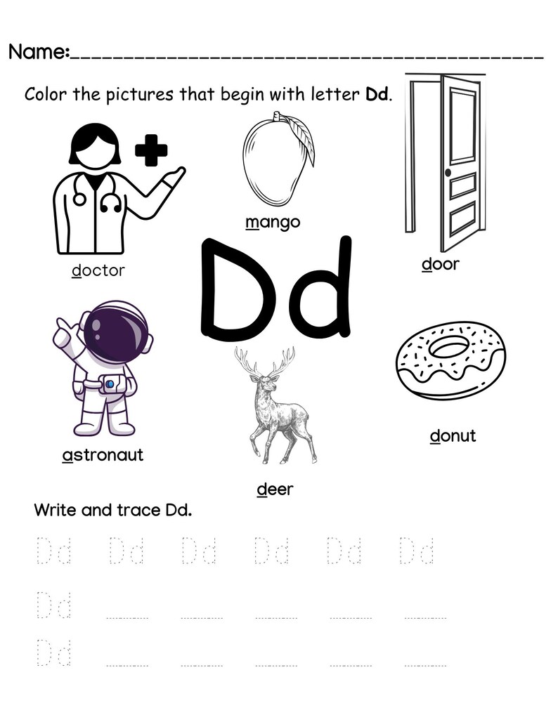 ABC Printable Worksheets - Etsy