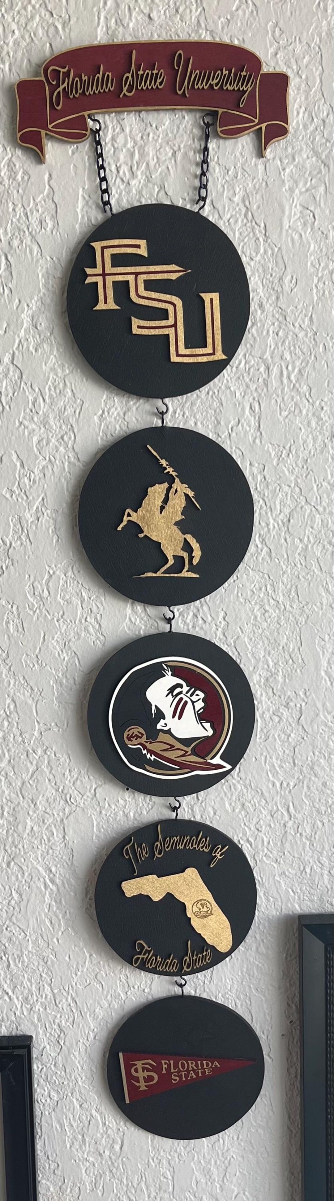 Florida State University Wall Hanger, FSU, Seminoles, Florida State ...