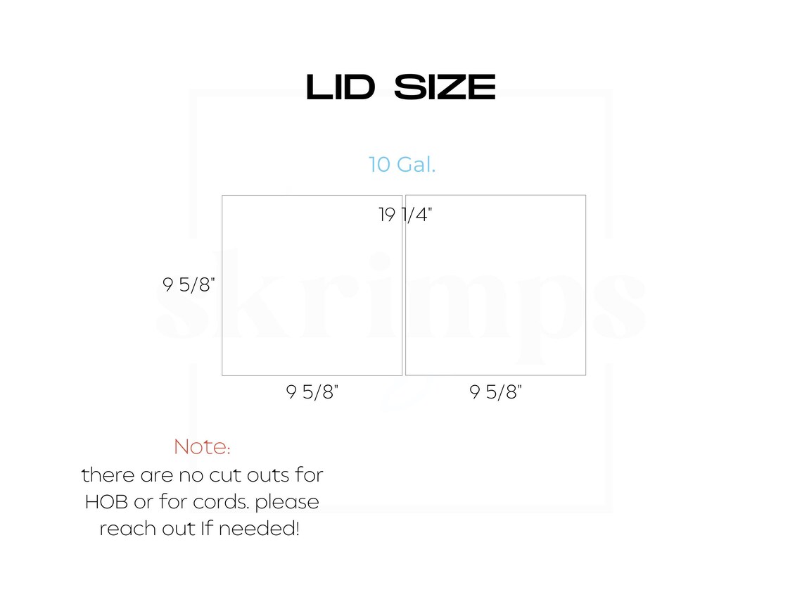 Aqueon 10 Gallon Acrylic Aquarium Lid: Hinged 2-piece Cover - Etsy