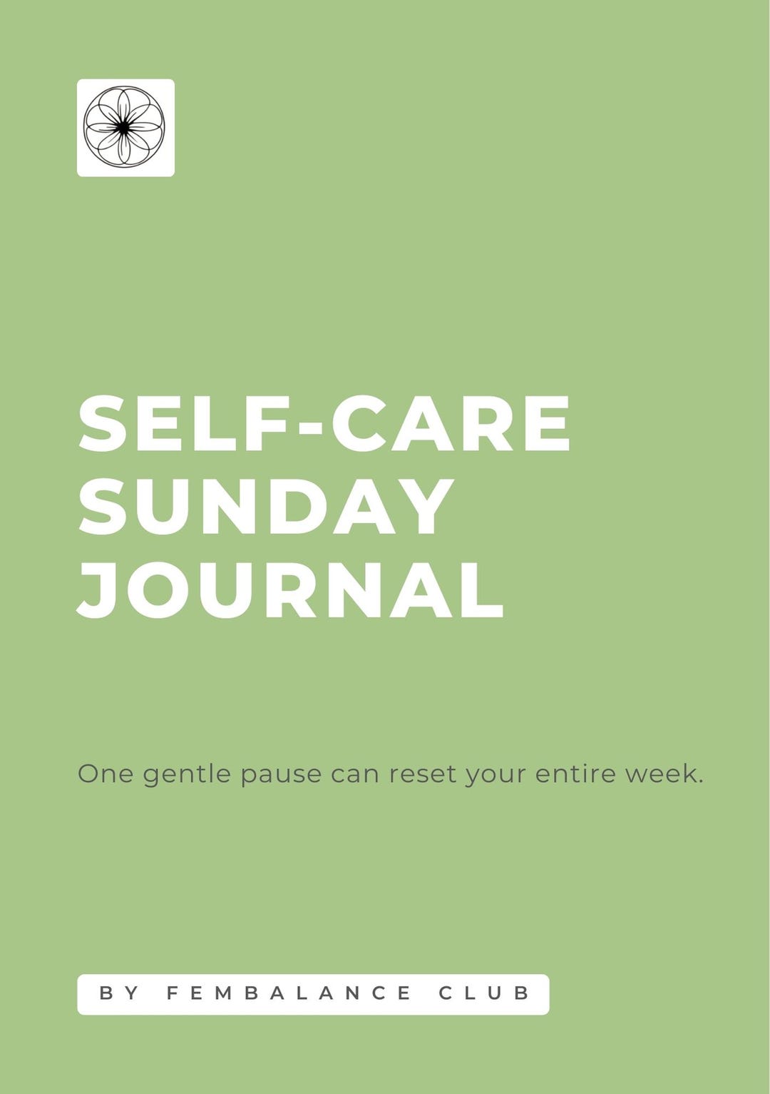 Self-care Sunday Journal – Printable Self Reflection Journal for Women ...