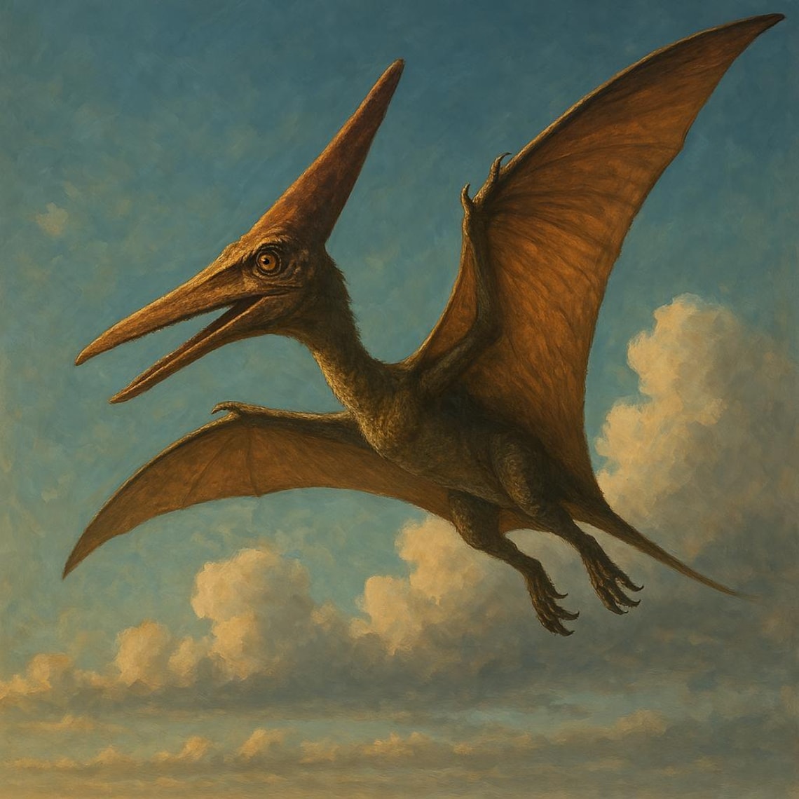 Pterodactyl Digital Art Print | Prehistoric Flying Dinosaur Wall Decor ...