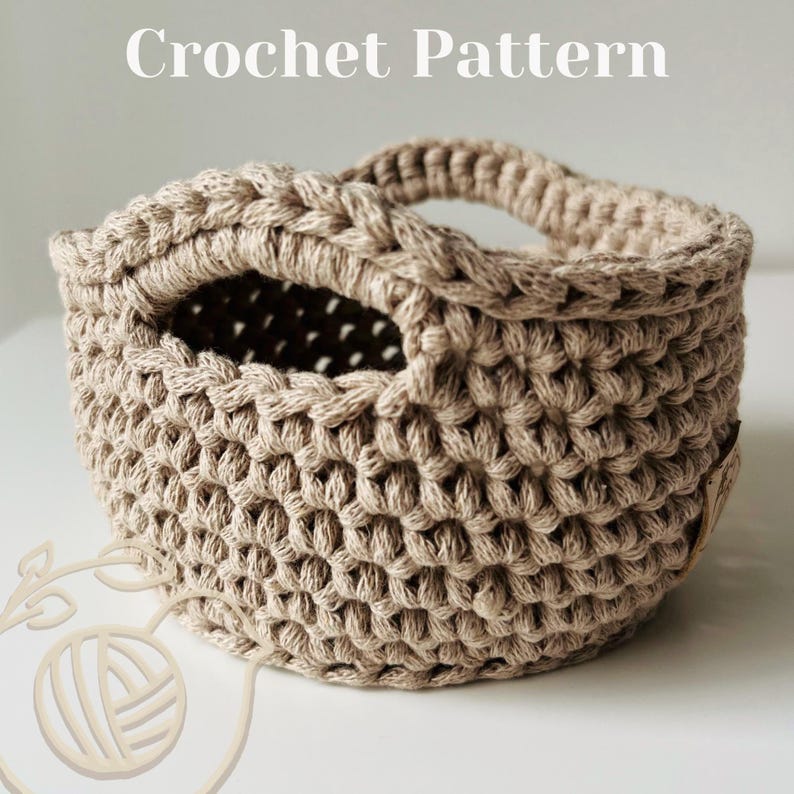 Crochet Basket Pattern - Easy-to-follow PDF - Handmade Storage - Home ...