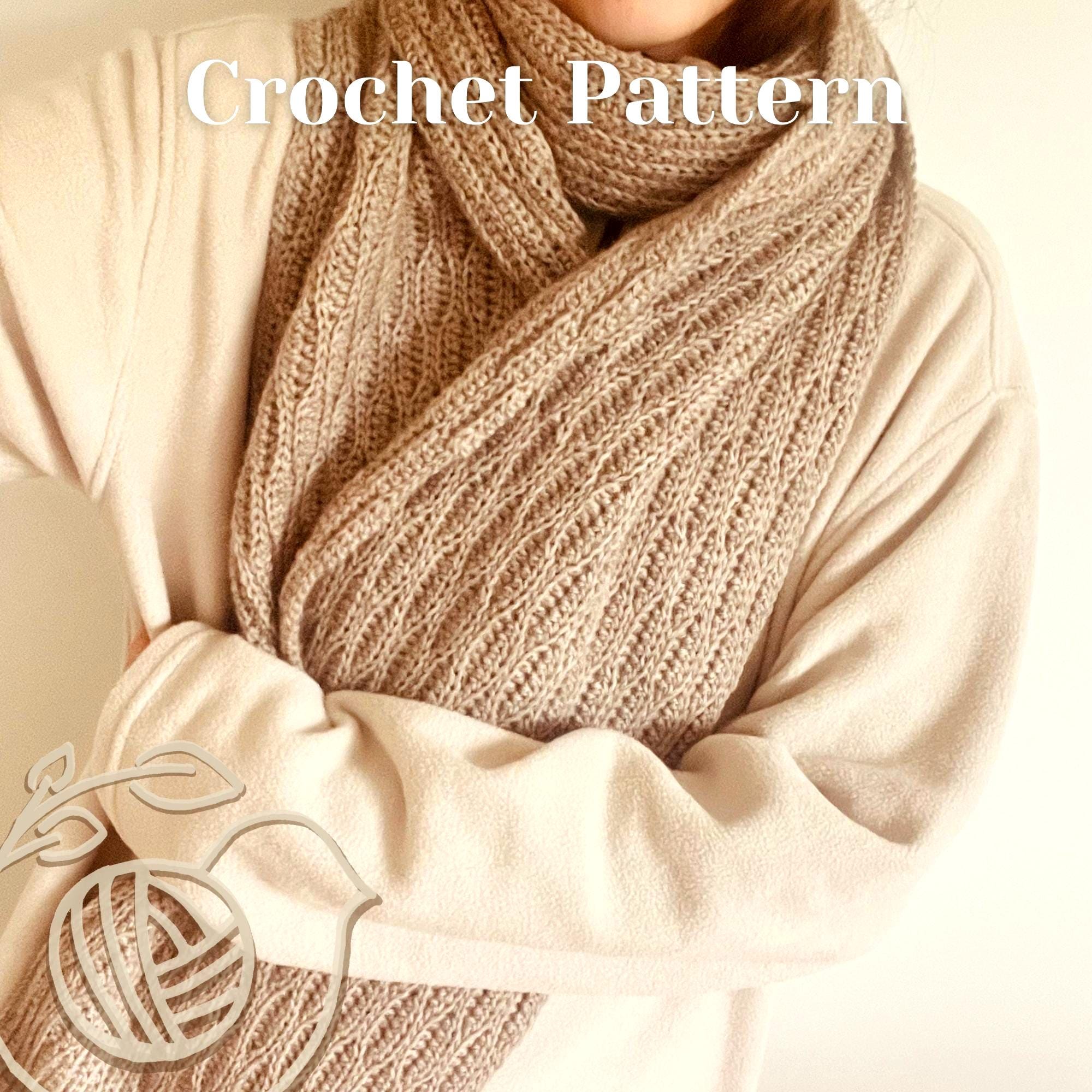 Textured Crochet Scarf Pattern: Easy-to-follow PDF Tutorial (digital ...