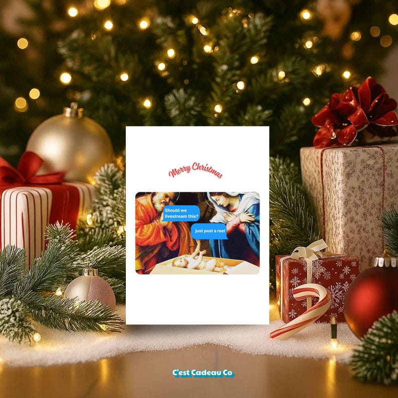 Funny Christmas Card - Hilarious Sarcastic Holiday Greeting - Unique ...