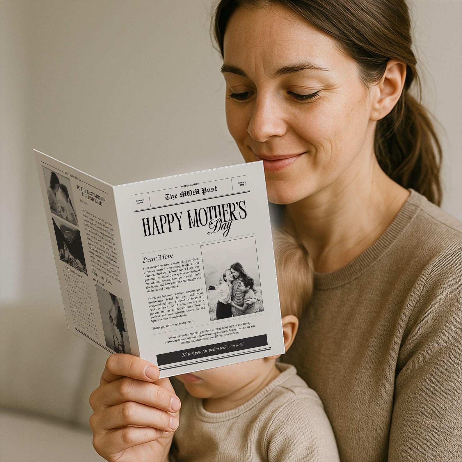 Happy Mother's Day Newspaper Card | Digital or Print & Shipped | I Love ...