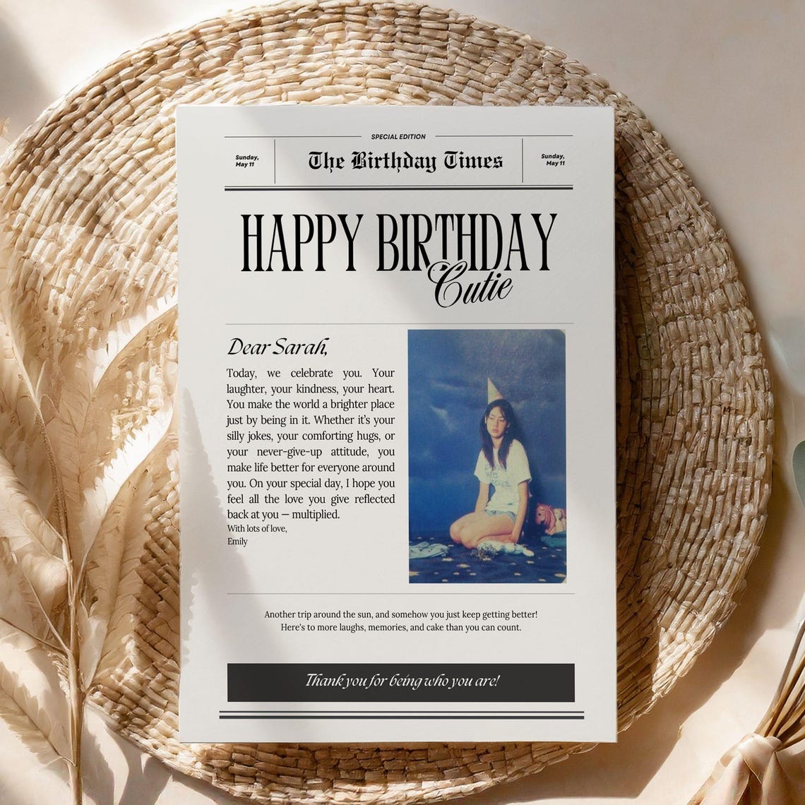 Custom Birthday Newspaper | Personalized Tabloid Style Birthday Gift ...