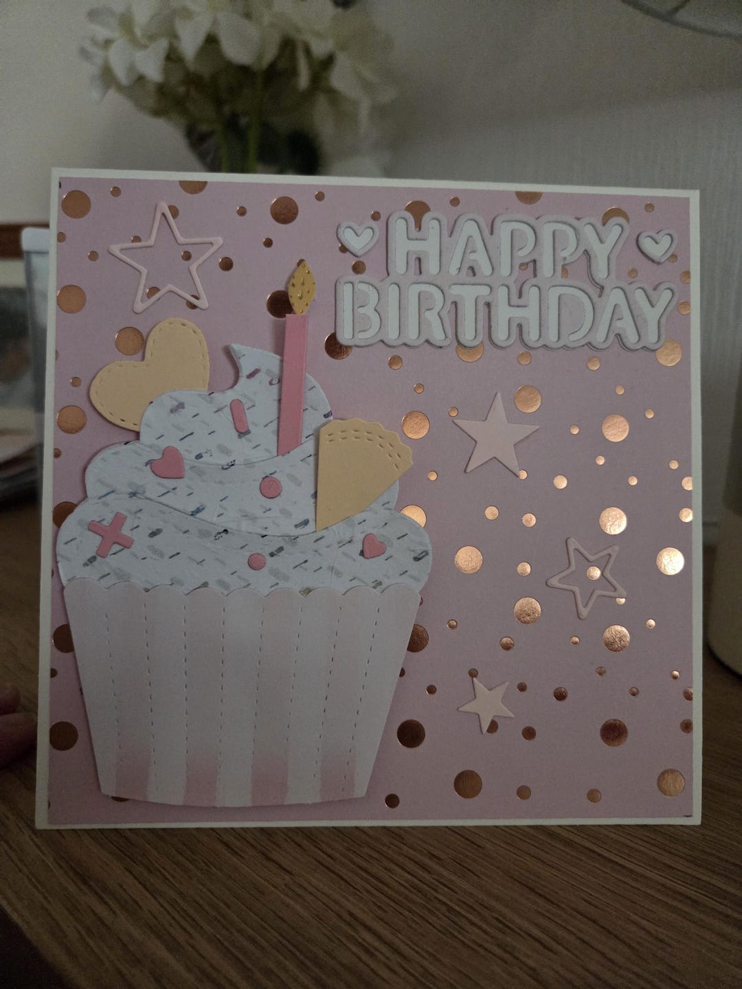 Birthday Cupcake Handmade Card - Etsy