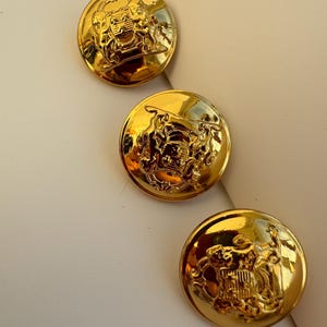 Luxury Gold Blazer Button With Shank – Heavy Cast Metal Button With ...