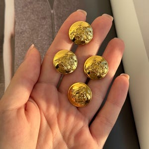 Luxury Gold Blazer Button With Shank – Heavy Cast Metal Button With ...