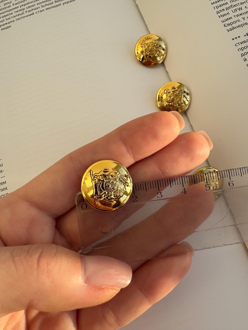 Luxury Gold Blazer Button With Shank – Heavy Cast Metal Button With ...