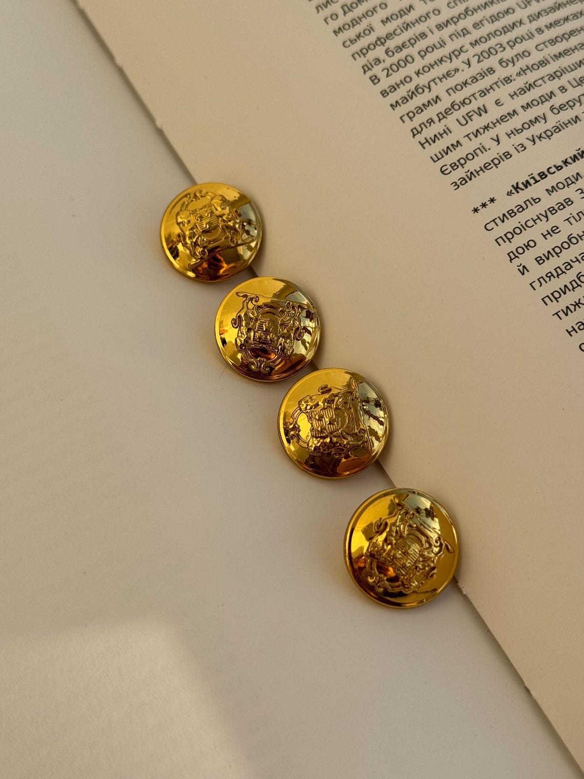 Luxury Gold Blazer Button With Shank – Heavy Cast Metal Button With ...