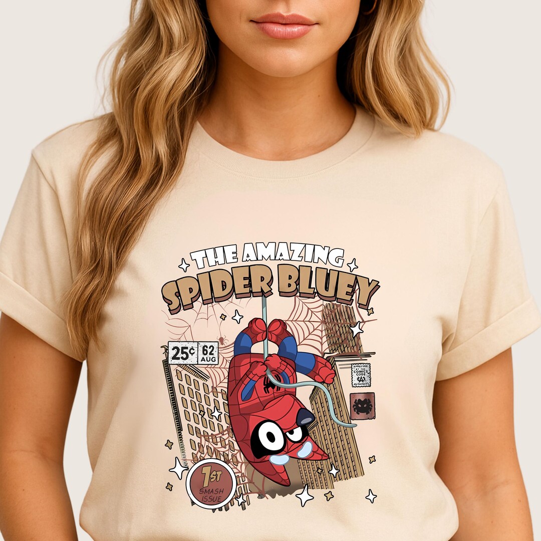 The Amazing Spider Bluey PNG, Blue Dog Family Clipart, Bluey Birthday ...